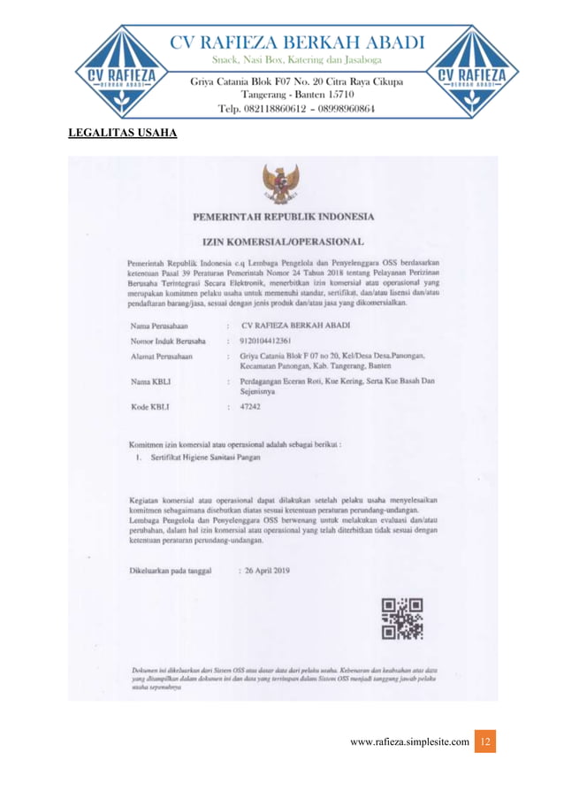 Proposal Bisnis Katering | Jasa Boga | Kuliner | Makanan | Snack ...