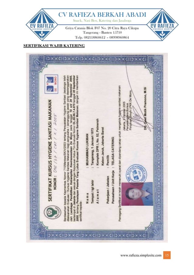 Proposal Bisnis Katering | Jasa Boga | Kuliner | Makanan | Snack ...