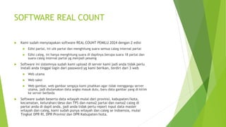 PROPOSAL SOFTWARE REAL COUNT PEMILU 2024 | PPT
