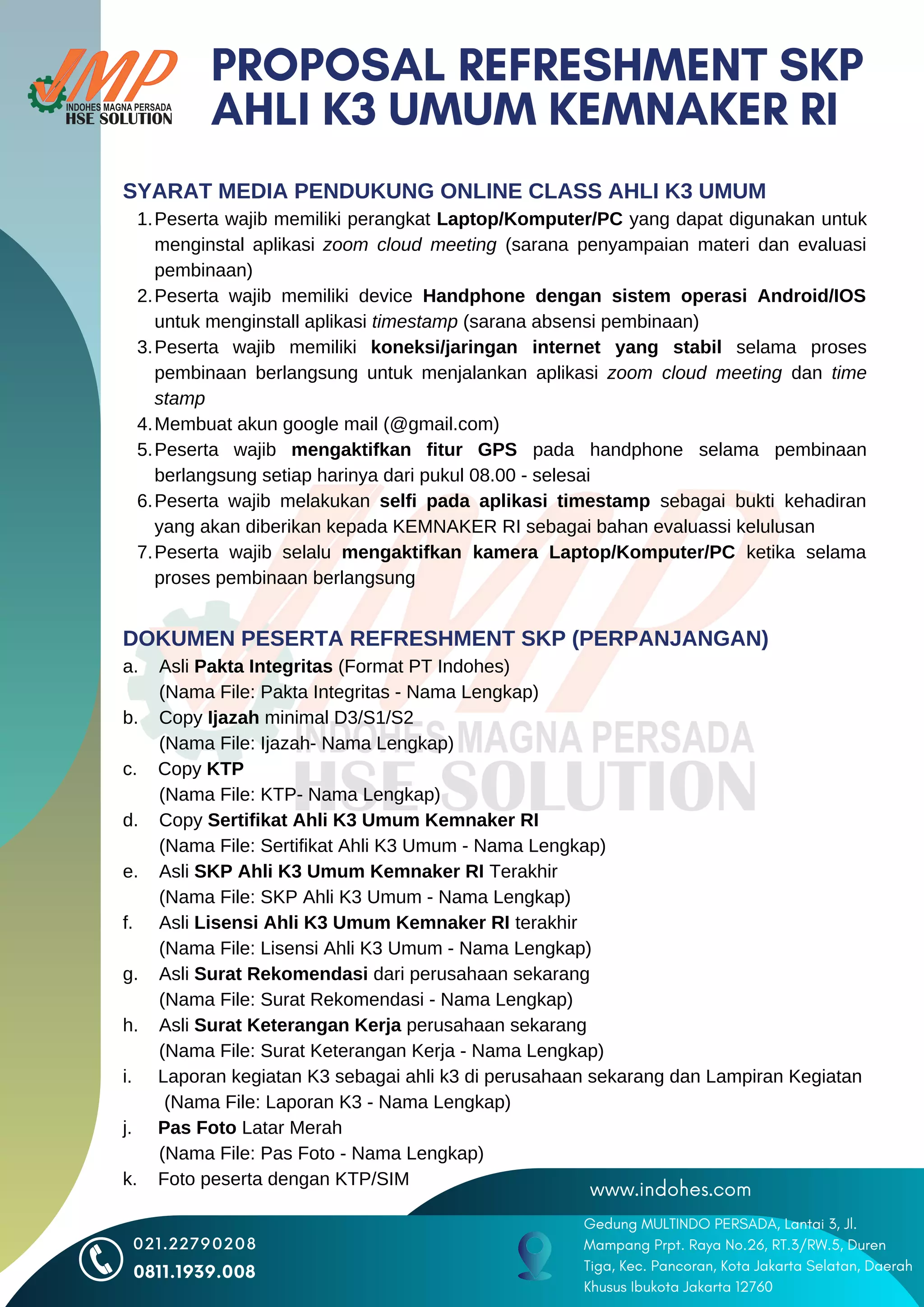 Proposal refreshment skp ak3 umum 2022 | PDF