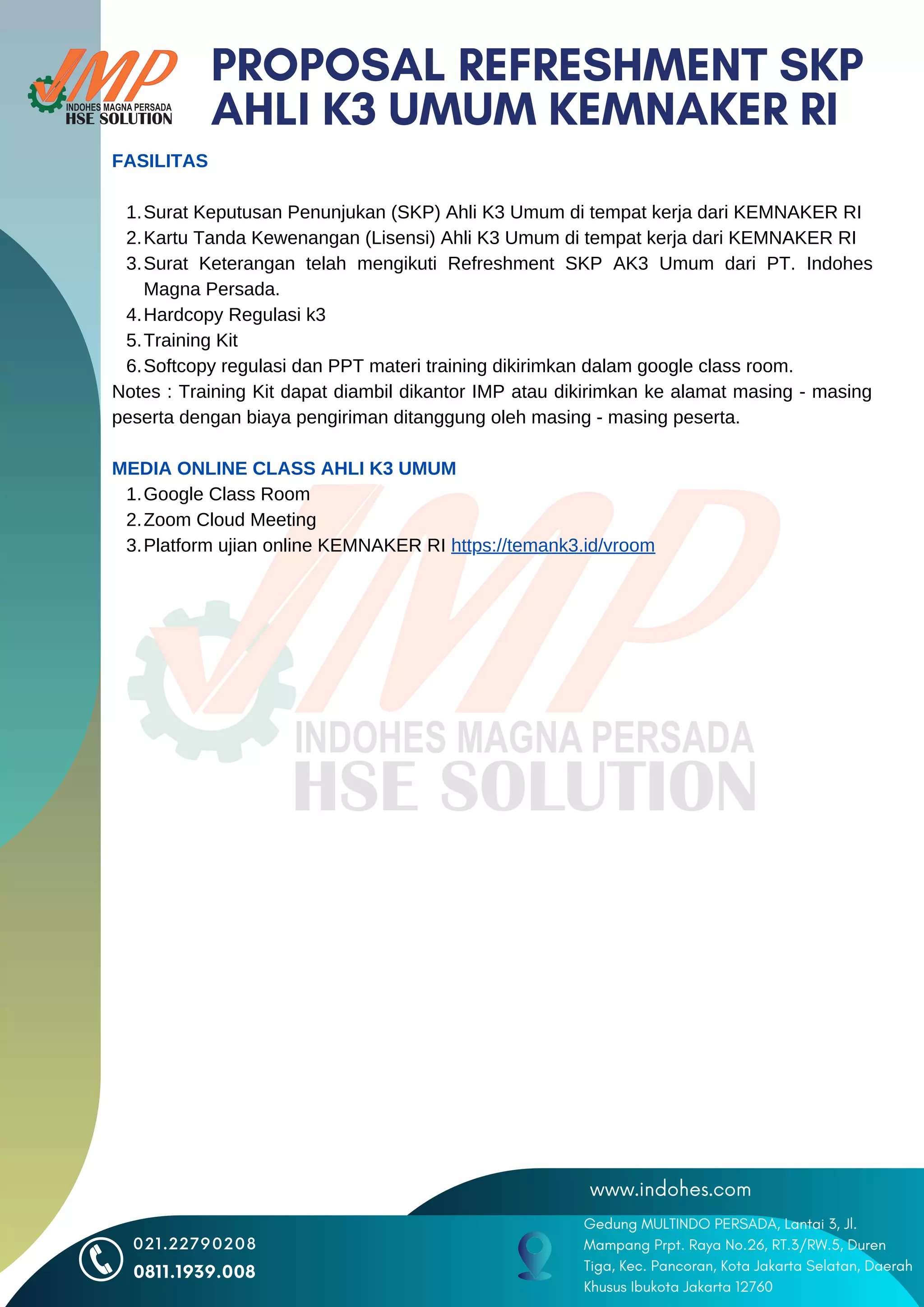 Proposal refreshment skp ak3 umum 2022 | PDF