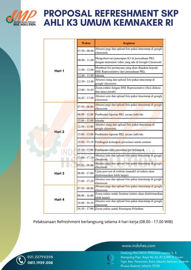 Proposal refreshment skp ak3 umum 2022 | PDF