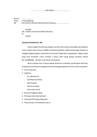 Proposal rehab sekolah (acc) | DOCX