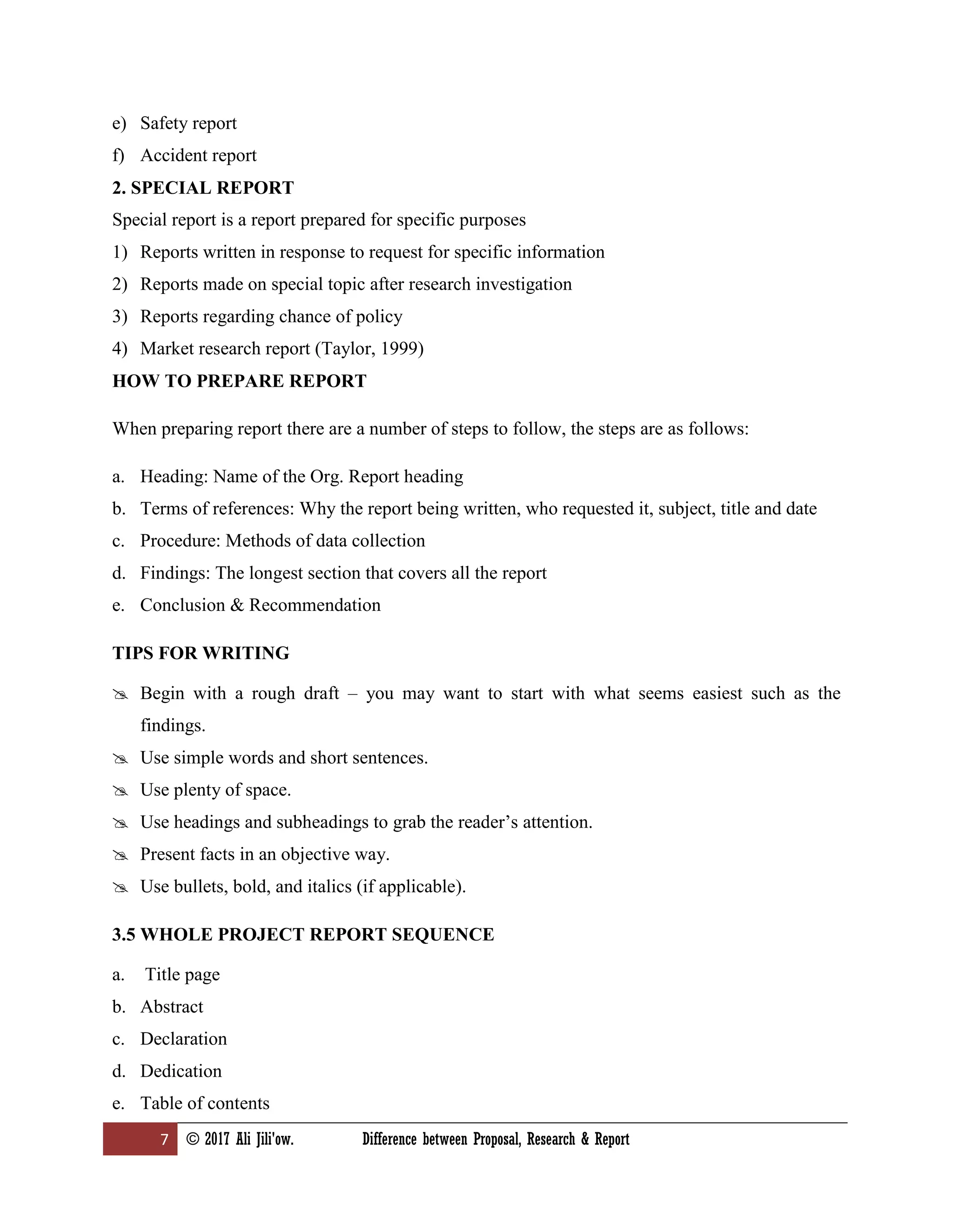 DIFFERENCE BETWEEN PROPOSAL, RESEARCH & REPORT | PDF