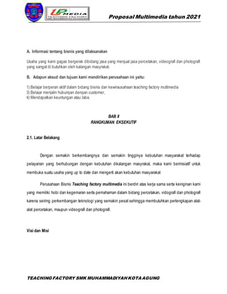 Proposal resmi tefa multimedia | DOCX
