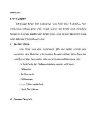Proposal reuni akbar sman 1 liliriaja (1983 2013) | DOC