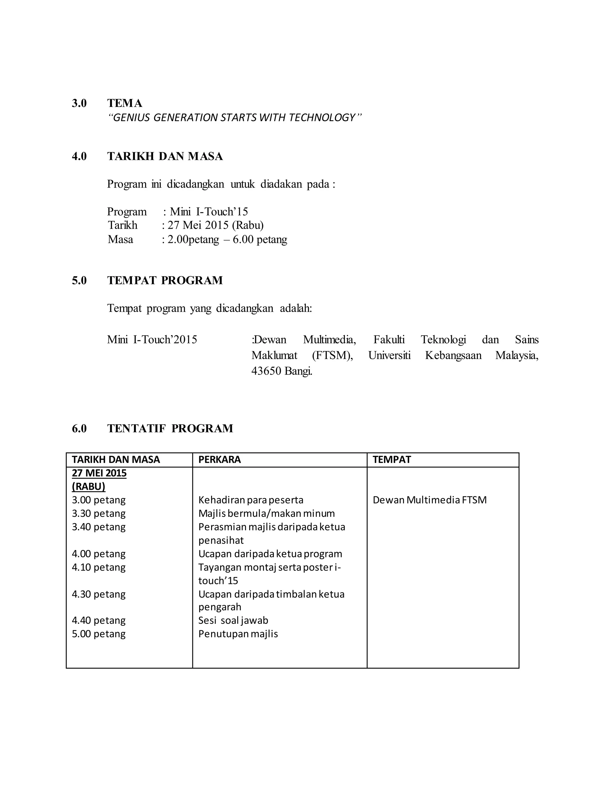 Proposal ringkas mini i.touch | DOCX