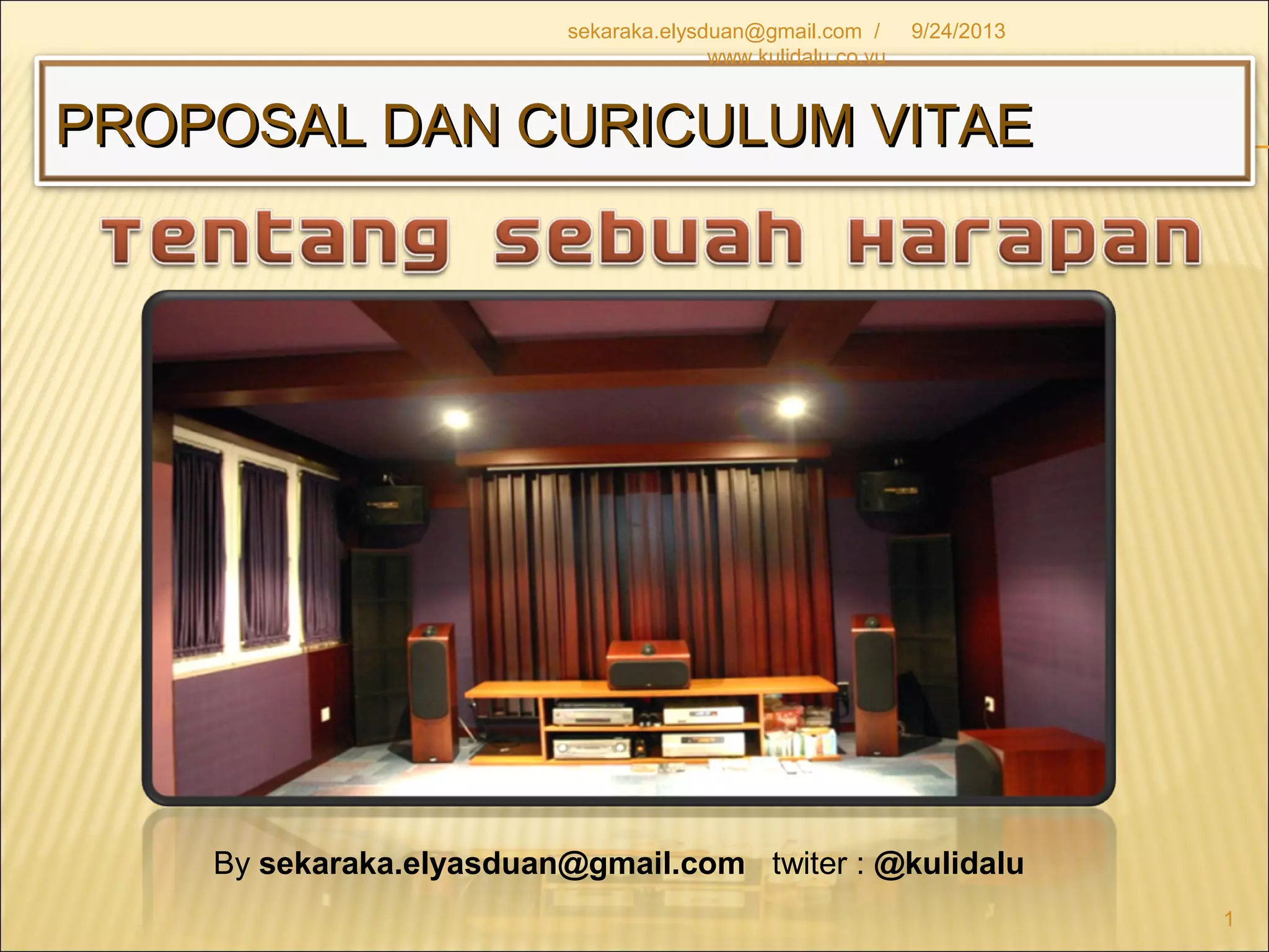 Proposal riwayat hidup untuk mendapatkan pekerjaan | PPT