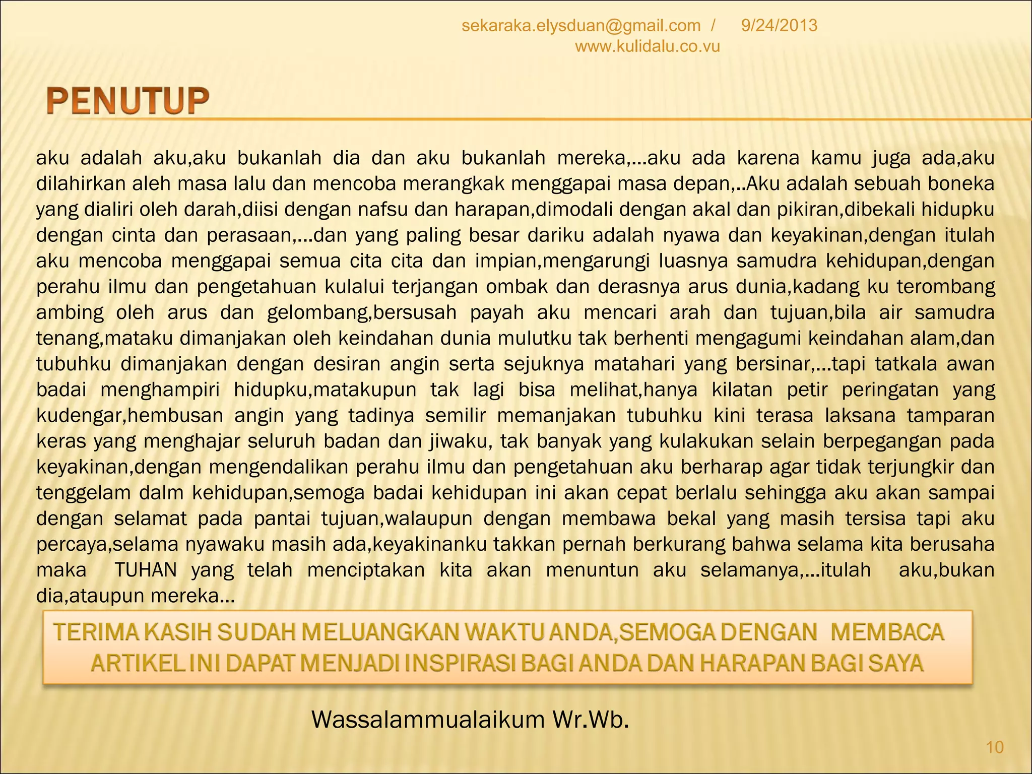 Proposal riwayat hidup untuk mendapatkan pekerjaan | PPT