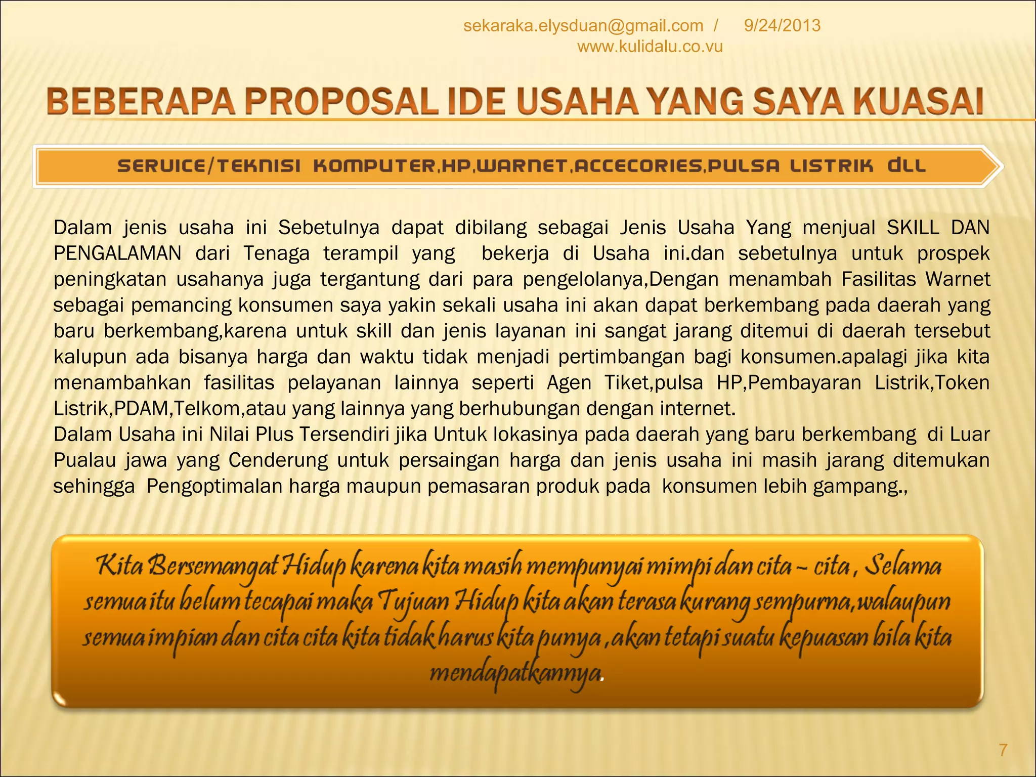 Proposal riwayat hidup untuk mendapatkan pekerjaan | PPT