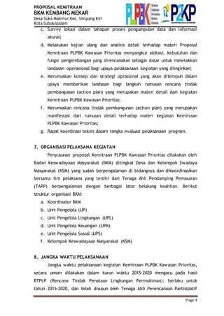 Proposal PLPBK Desa suka Makmur terhadap calon Mitra | PDF