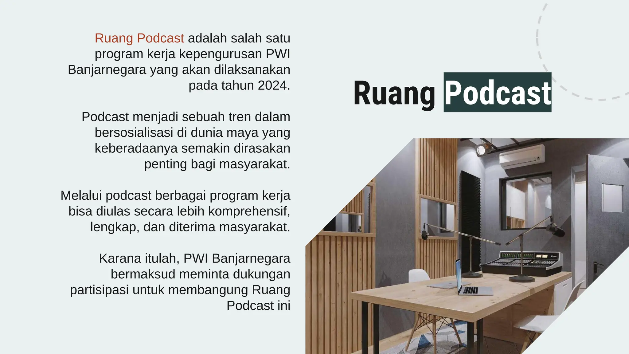 Contoh proposal pembuatan ruang podcast | PDF