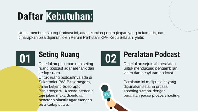 Contoh proposal pembuatan ruang podcast | PDF