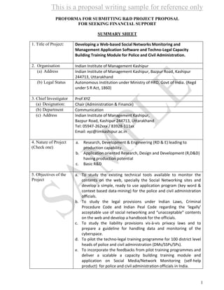 Proposal sample 1 | PDF | Internet | Computing