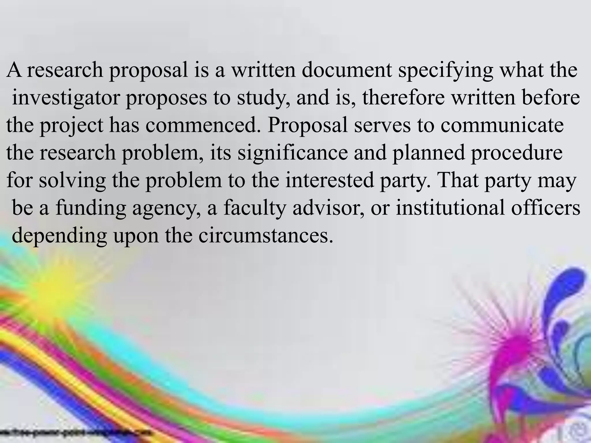 development of a research proposal | PPTX