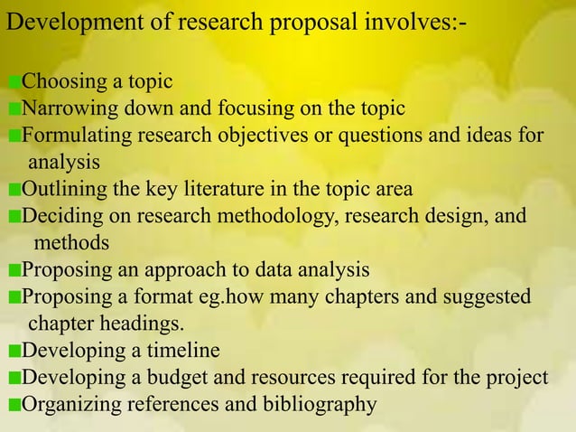 development of a research proposal | PPTX