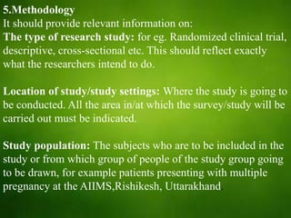 development of a research proposal | PPTX