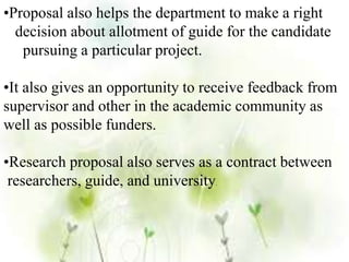 development of a research proposal | PPTX