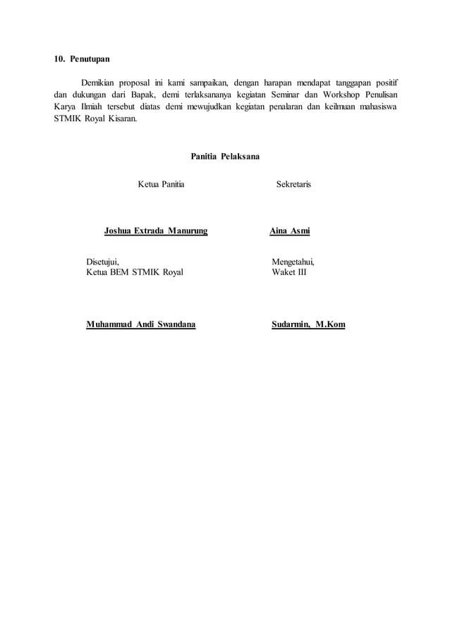 Proposal seminar penulisan ilmiah | DOC