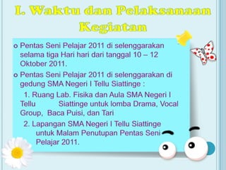 Proposal seni | PPTX