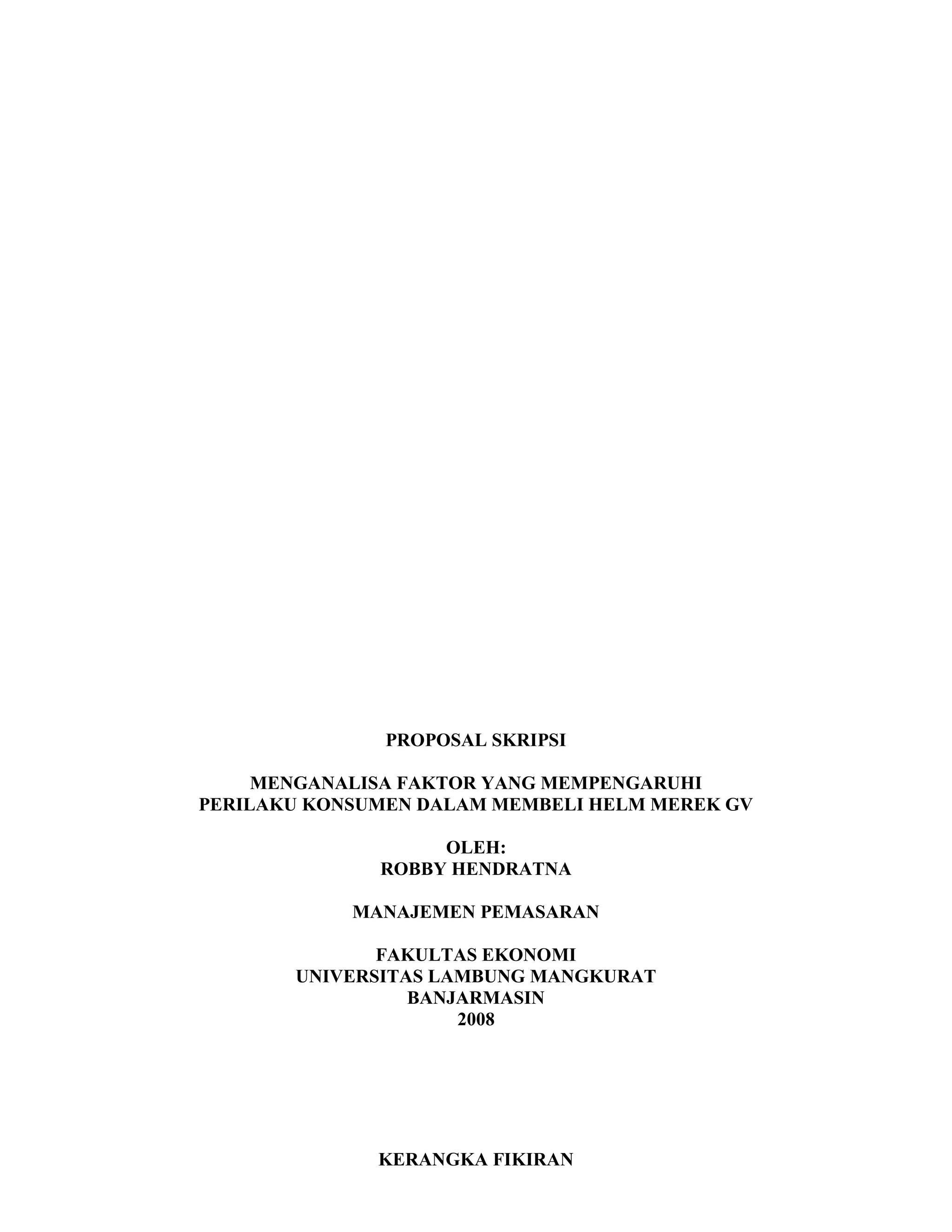 Proposal skripsi | DOCX