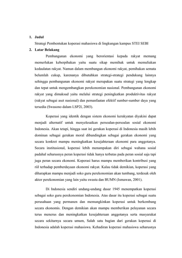 Proposal skripsi | DOC