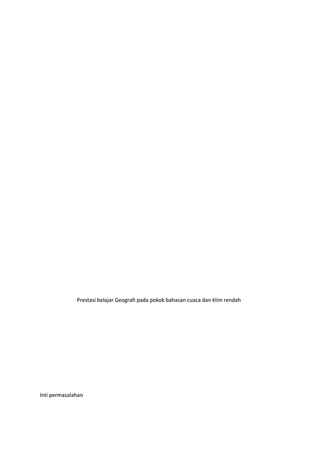 Proposal skripsi pendidikan geografi | DOCX