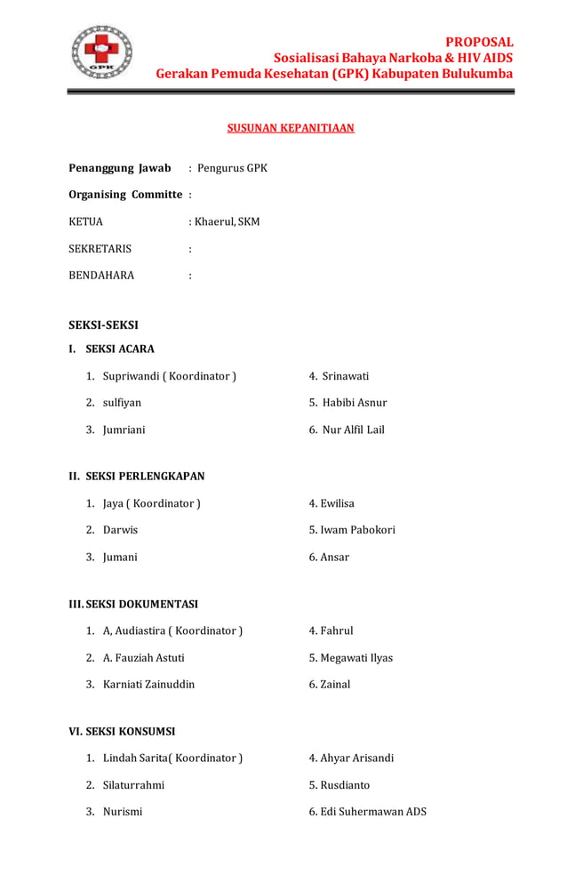 Proposal sosialisasi bahaya narkoba dan hiv aids | DOCX