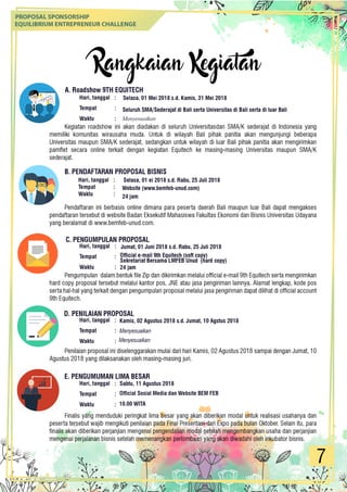 Proposal Sponshorship Equitech | PDF