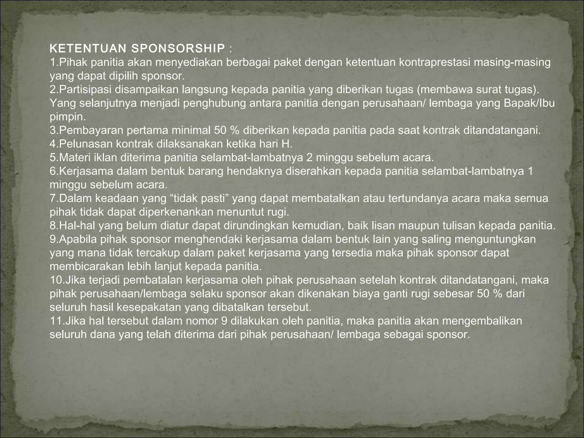 Proposal sponsor | PPT