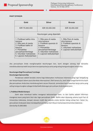 Proposal Sponsorship International Interdisciplinary Conference, Venice ...