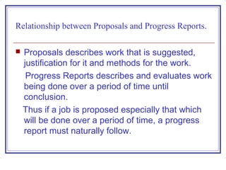 Proposals & Progress Reports | PPT