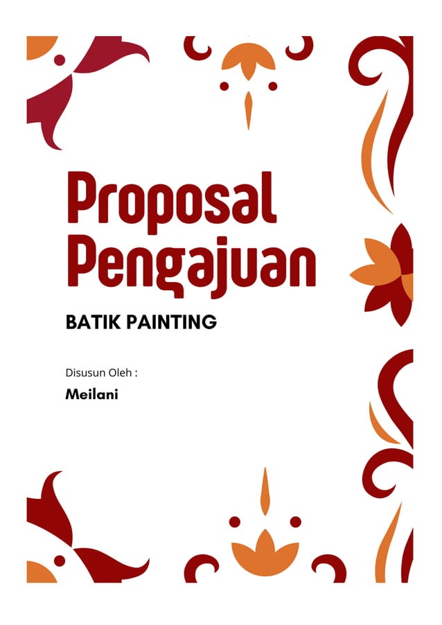 Proposal Pengajuan Stand Batik Painting at Bintan | PDF
