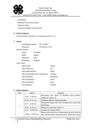 Proposal study tour | DOCX