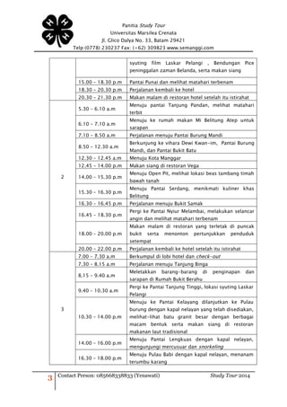 Proposal study tour | DOCX
