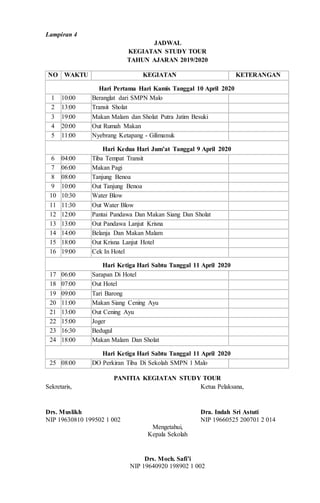 Proposal study tour | DOC
