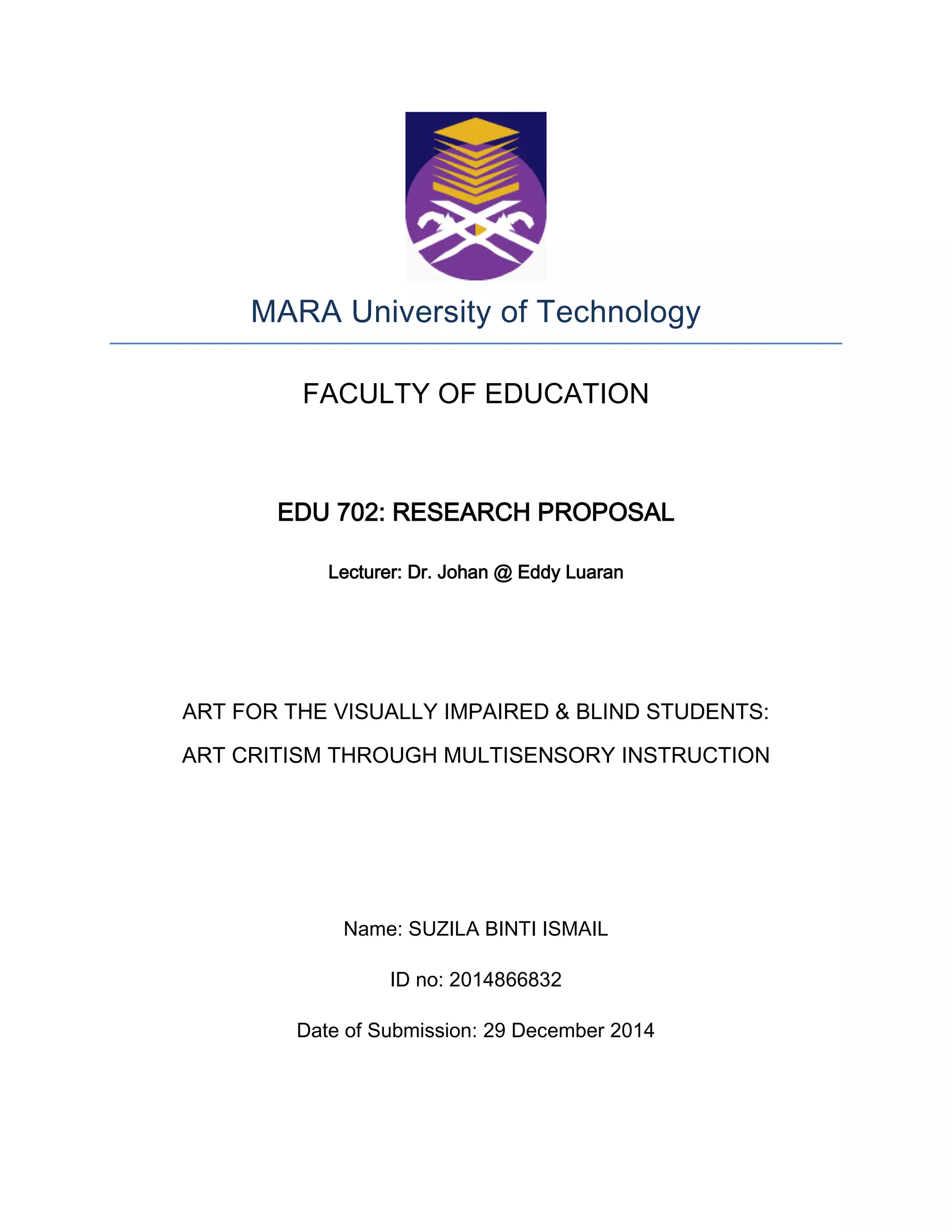Proposal suzila ismail proceed | PDF