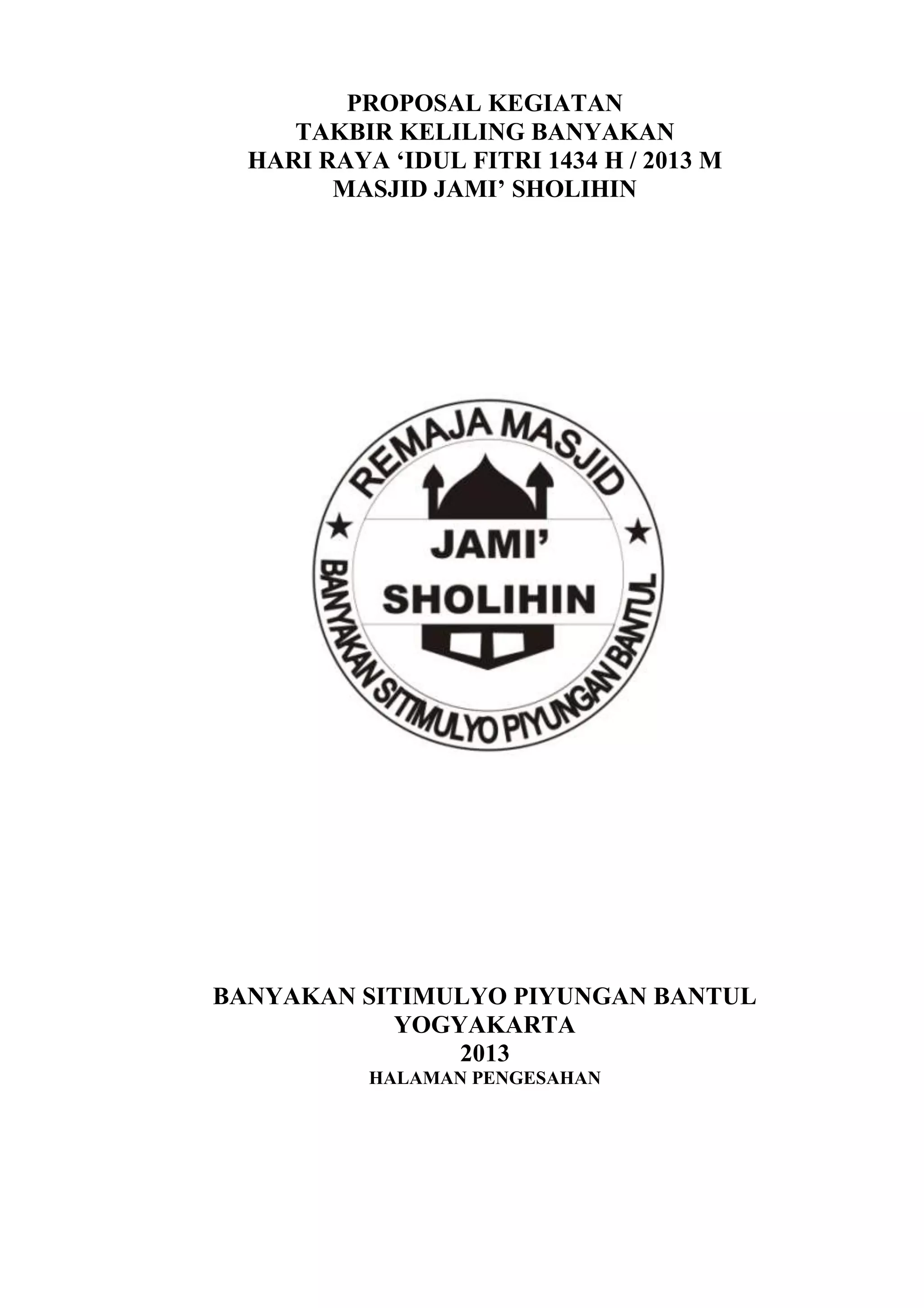 Proposal takbir keliling | PDF