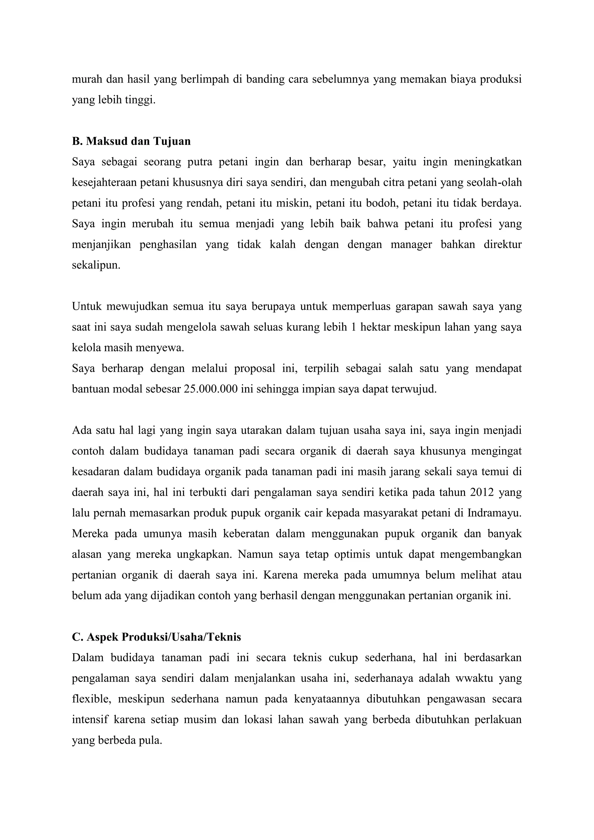 Proposal tanaman padi | DOCX