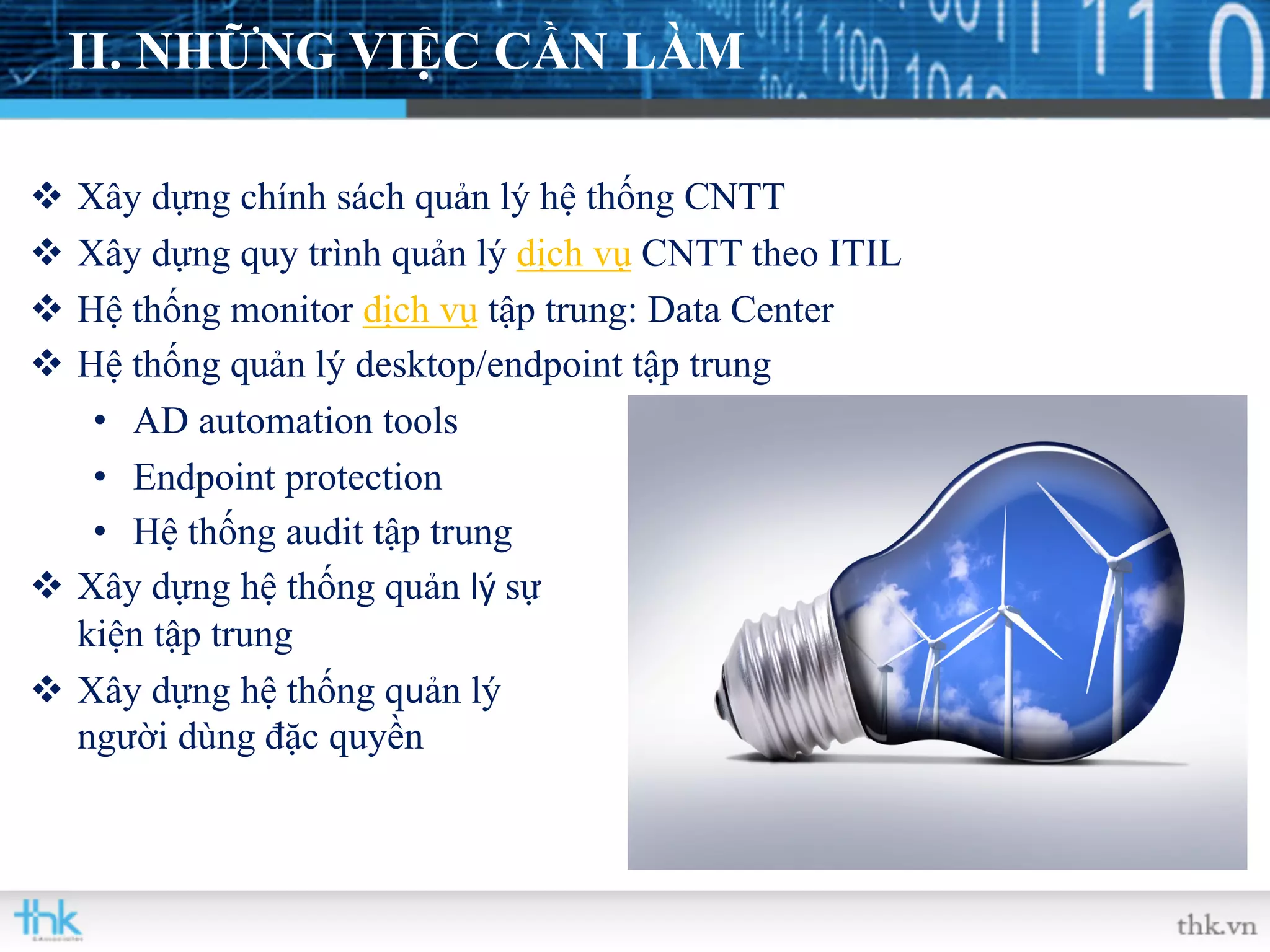 Giải pháp quản trị và vận hành hệ thống CNTT theo tiêu chuẩn ITIL/ ISO ...