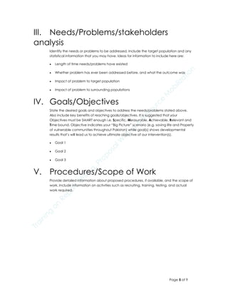 Sample Project Proposal Template by Fida Karim | DOCX