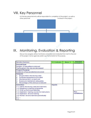 Sample Project Proposal Template by Fida Karim | DOCX