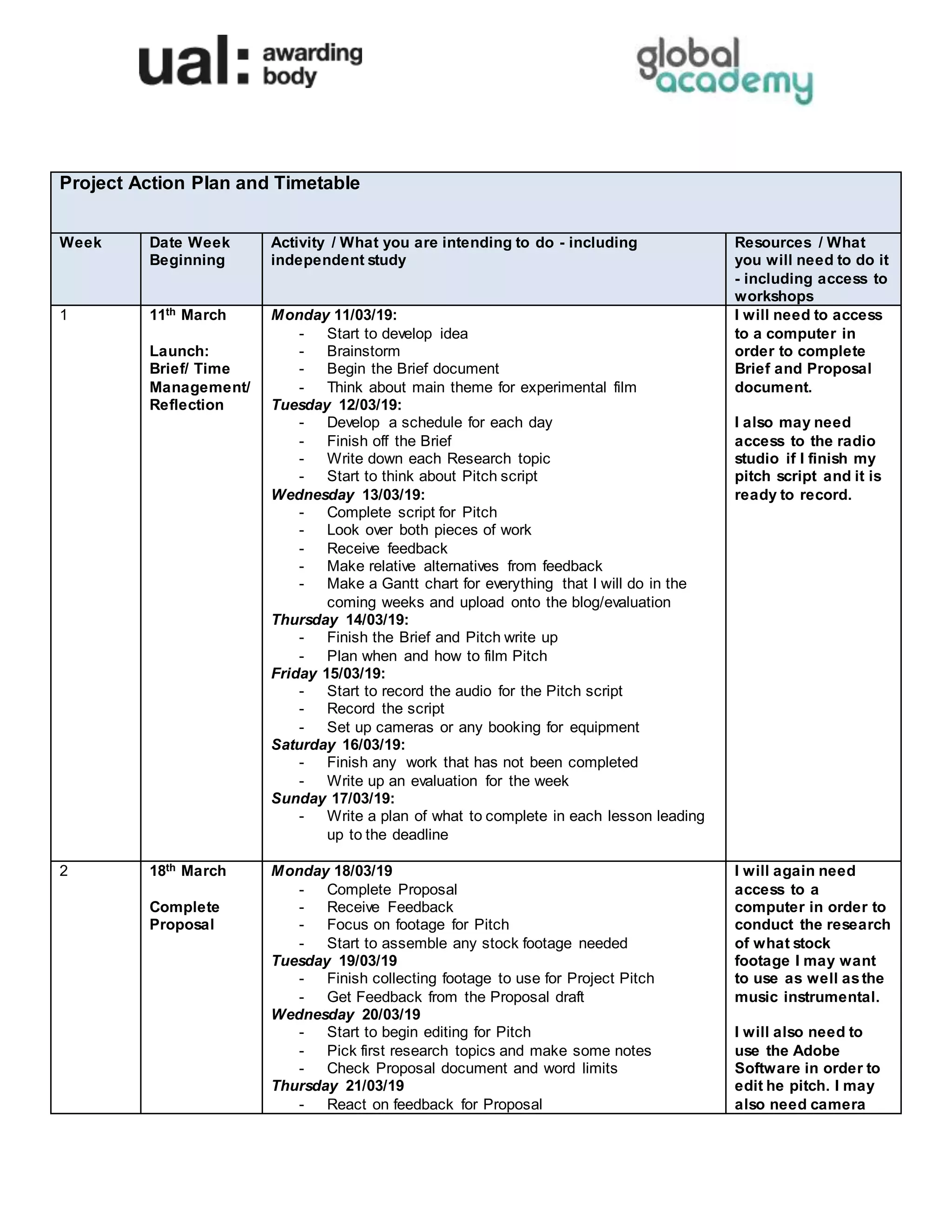 Proposal template | DOCX