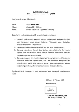 CONTOH PROPOSAL BANTUAN TIK | PDF