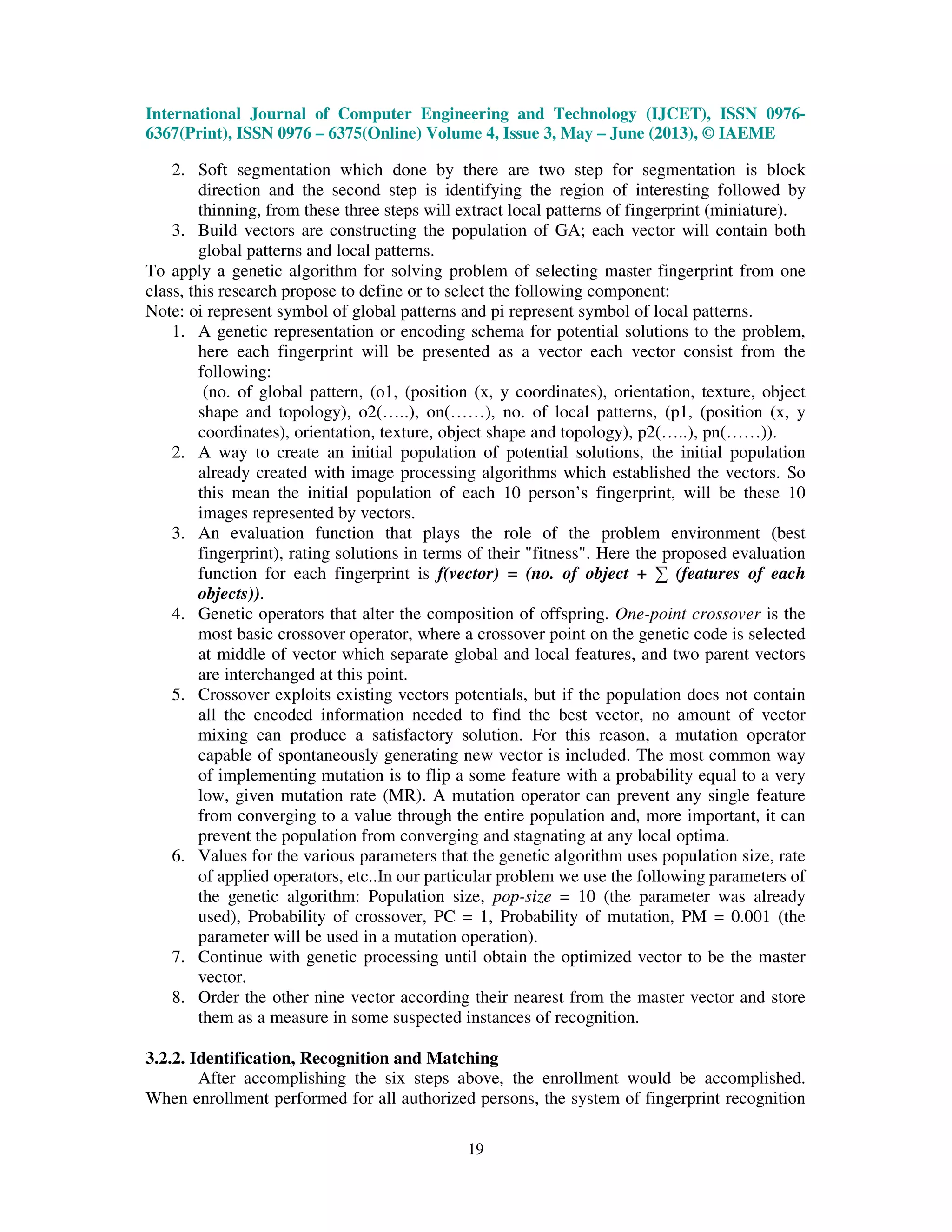Proposal To Enhance Fingerprint Recognition System Pdf Computing
