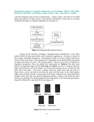 Proposal to enhance fingerprint recognition system | PDF | Computing | Technology & Computing