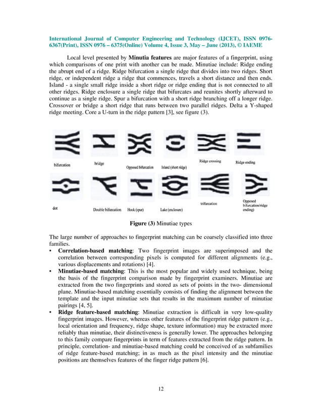 Proposal To Enhance Fingerprint Recognition System Pdf Computing