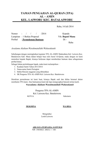 Proposal tpa al amin | DOCX