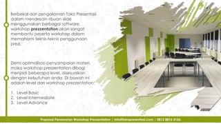 [Tokopresentasi.com] Proposal training prezi prezzentation | PPT