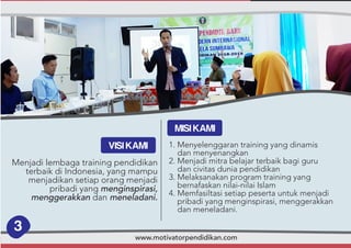 Proposal training seminar workshop motivator pendidikan com tahun 2021 | PPT